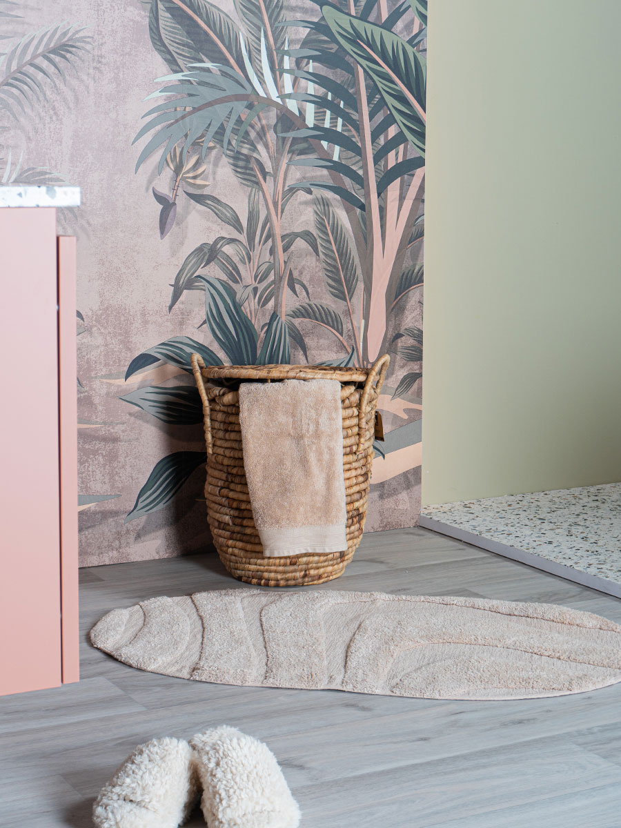 Badmat Beau - Beige Ovaal 50 x 80 cm - Veer Carpets - | HomeDeco.nl