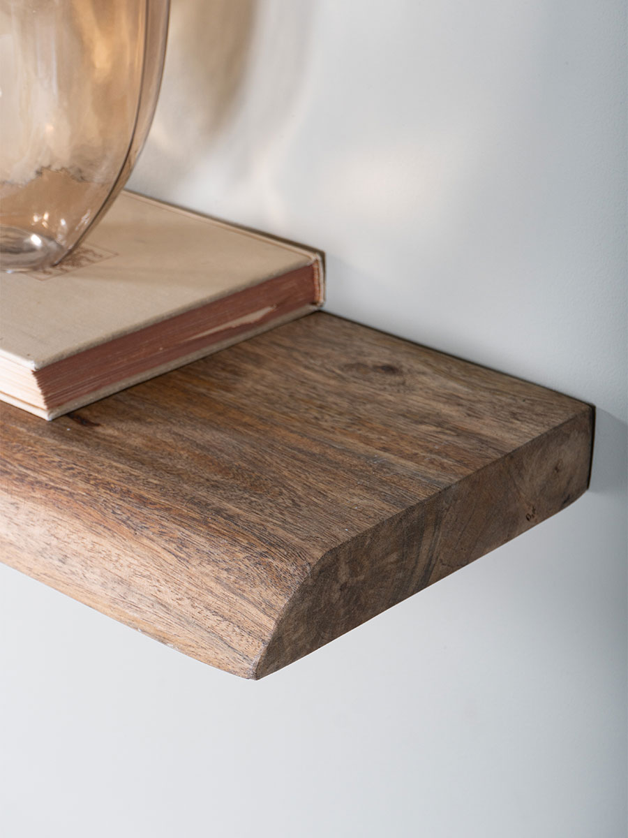 Wandplank Pure Mangohout 80 cm - Home67 - | HomeDeco.nl